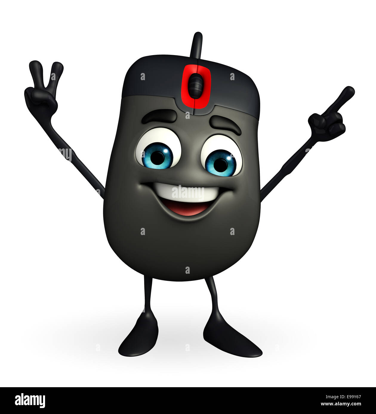 Cartoon Charakter der Computer-Maus zeigt Stockfotografie - Alamy