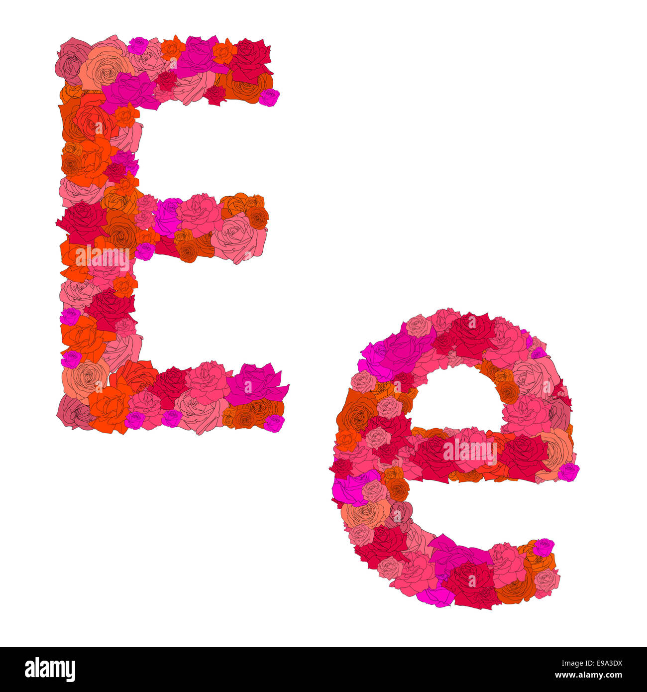 Buchstaben e blume Stockfotos und -bilder Kaufen - Alamy