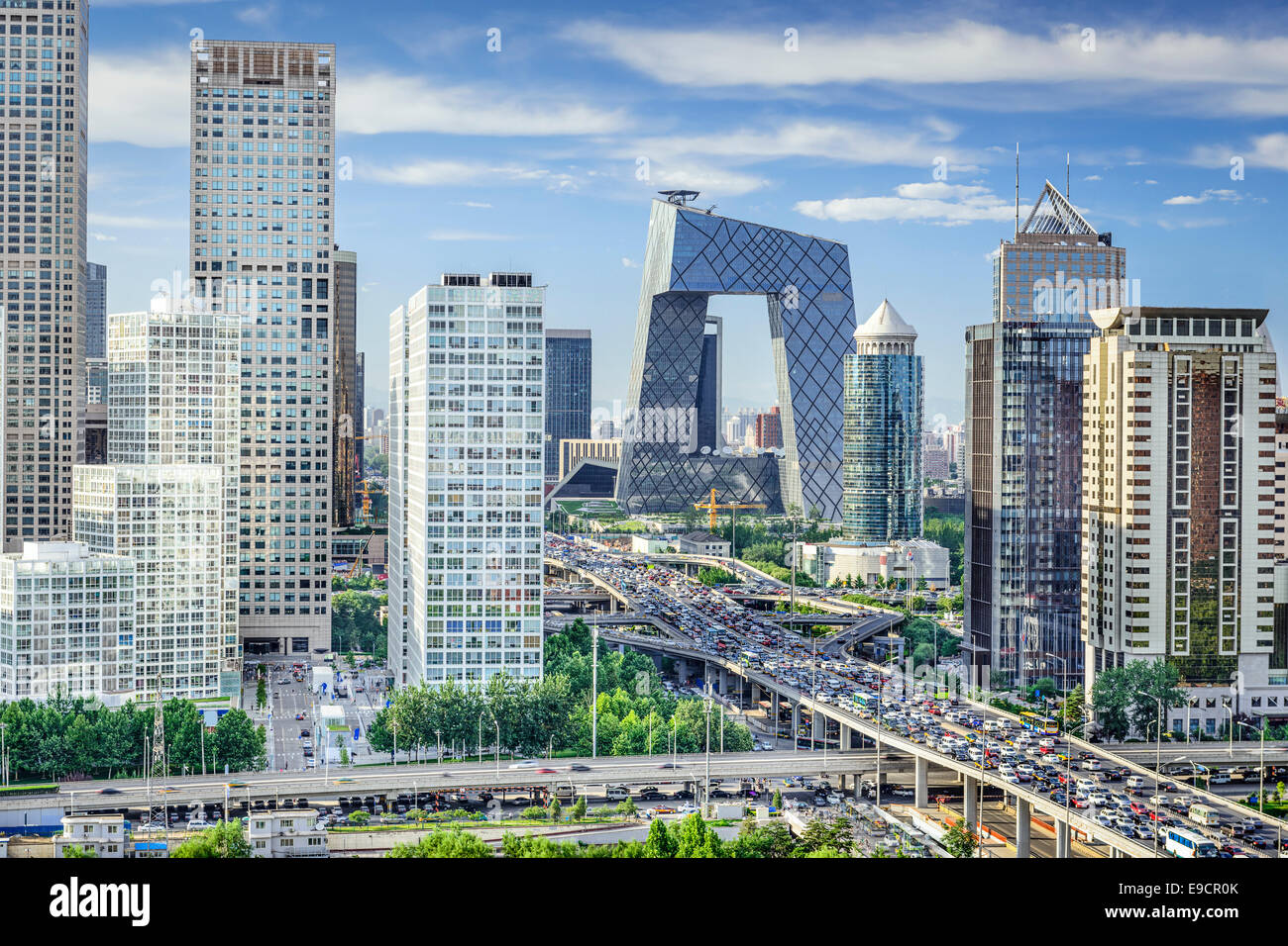 Peking, China Financial District Skyline Stockfotografie - Alamy