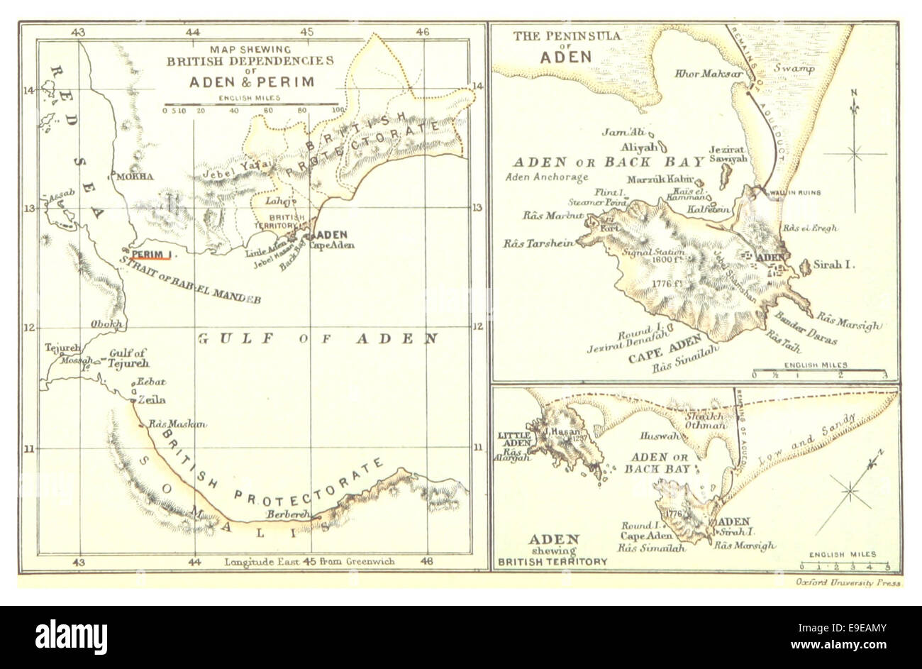 Map of aden -Fotos und -Bildmaterial in hoher Auflösung – Alamy