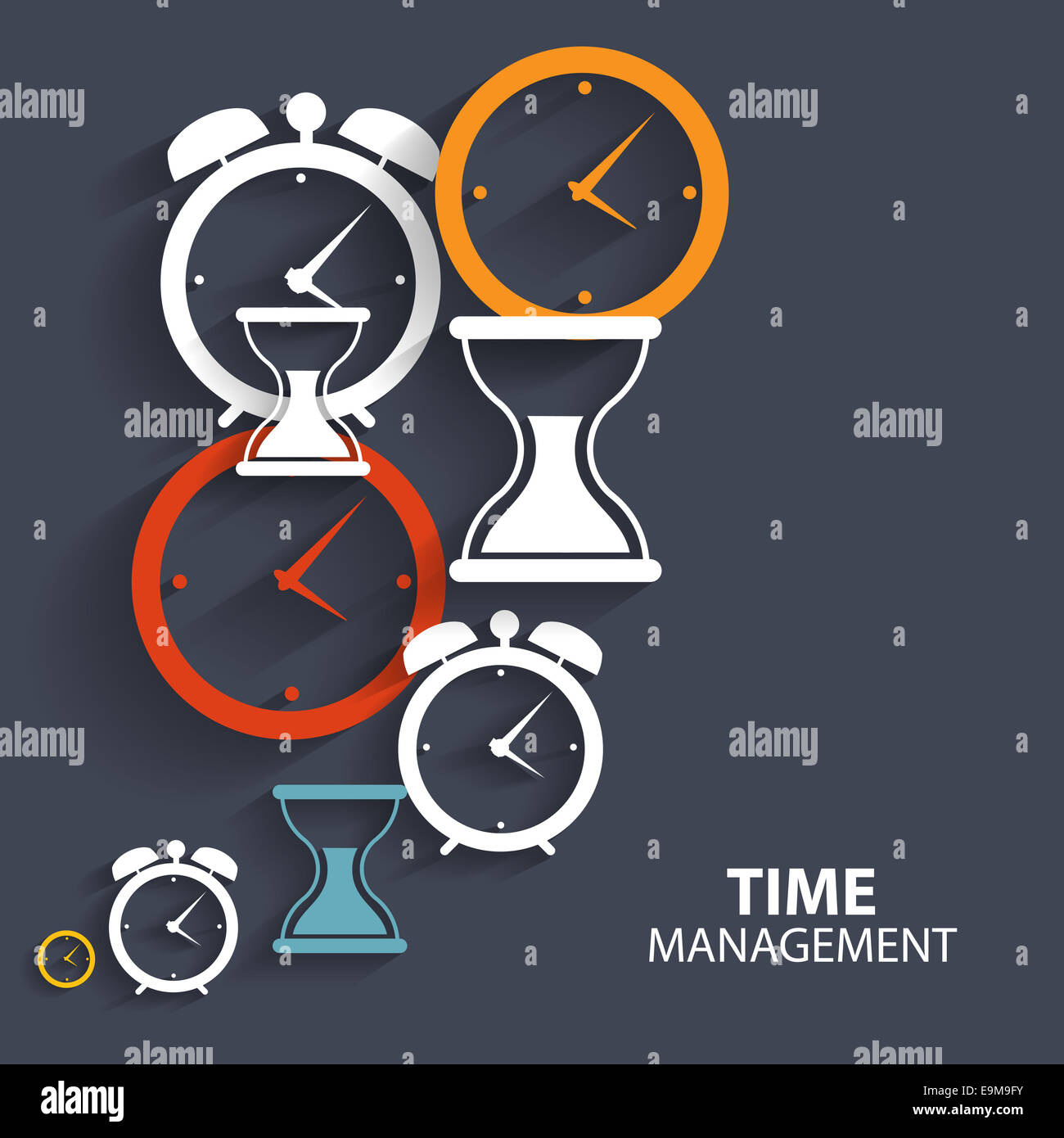 Moderne flach Zeit Management Vektor Icon für Web und Mobile Anwendung ...