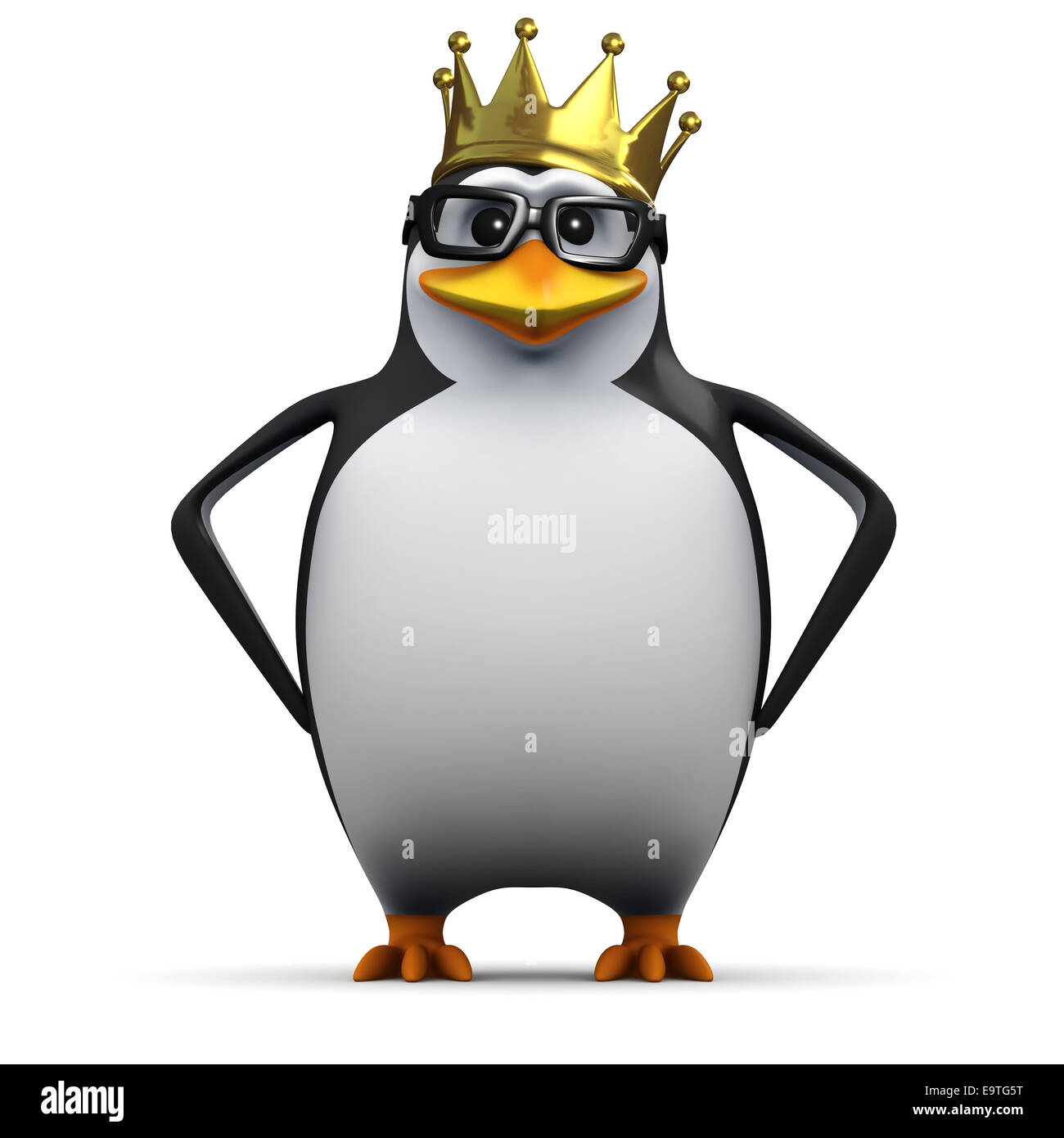 Cartoon penguin wearing crown -Fotos und -Bildmaterial in hoher ...
