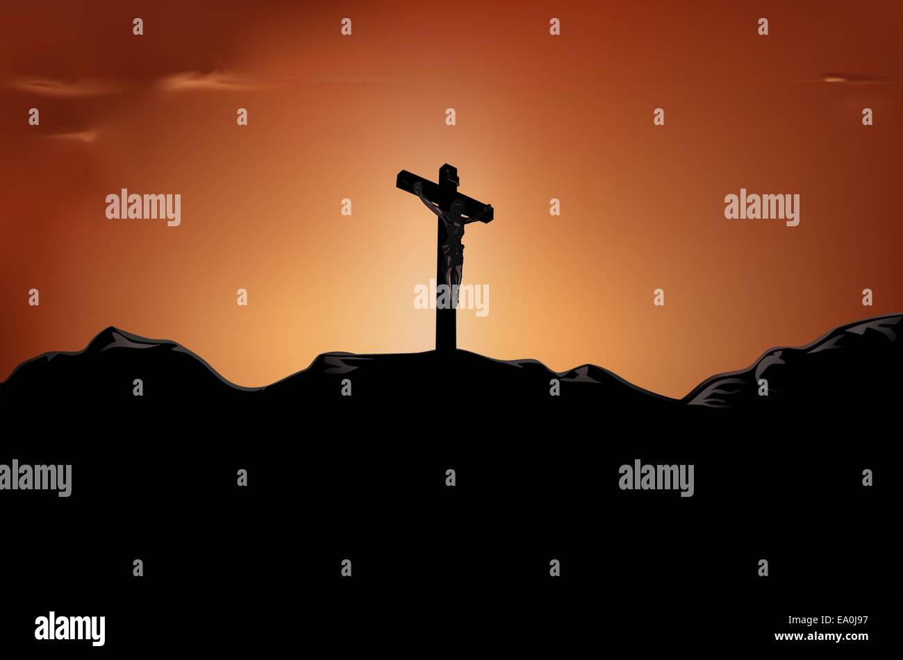 Jesu kreuzigung Stock-Vektorgrafiken kaufen - Alamy
