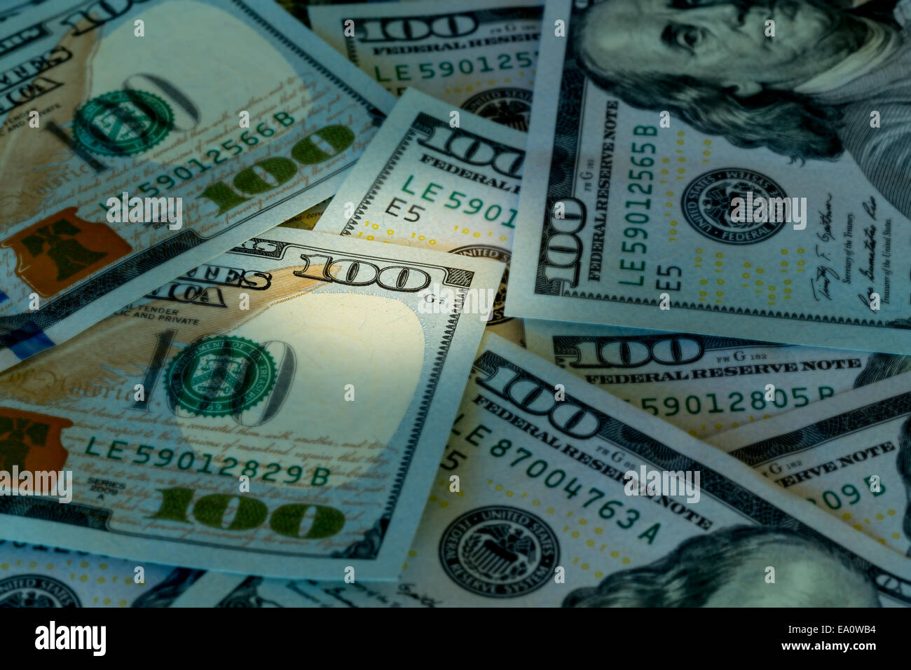 Neue Design-100 US-Dollar-Scheine oder Notizen Stockfotografie - Alamy