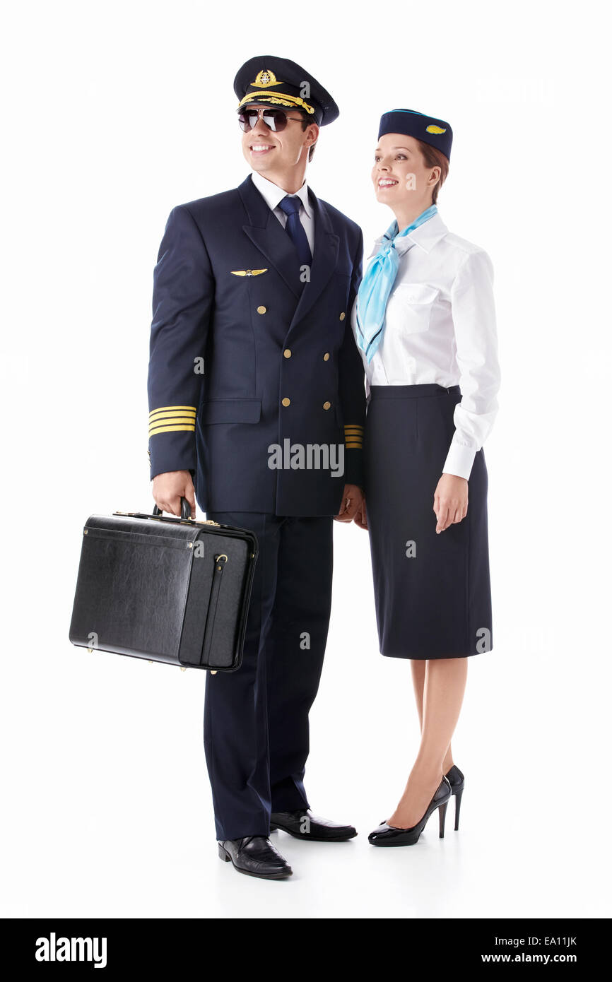 Pilot und stewardess Stockfotografie - Alamy
