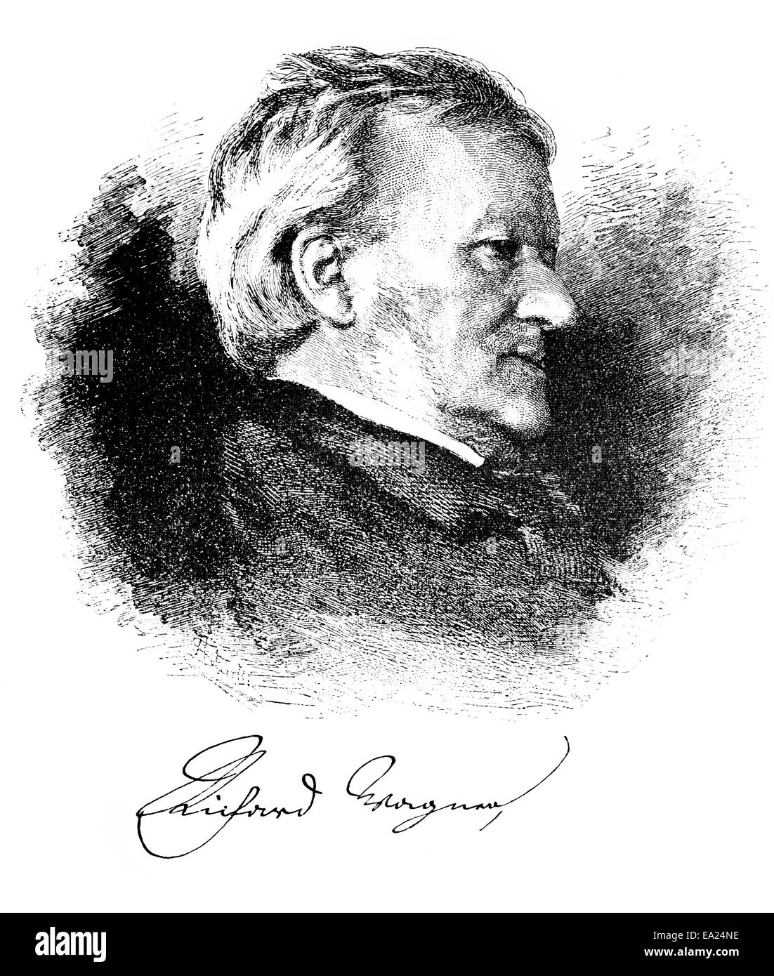 Wilhelm richard wagner 1813 1883 deutscher komponist Ausgeschnittene ...