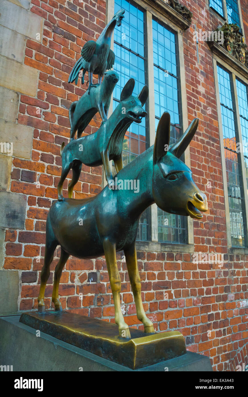 Die Stadtmusikanten, Marktplatz, Hauptplatz, Altstadt, Altstadt, Bremen ...