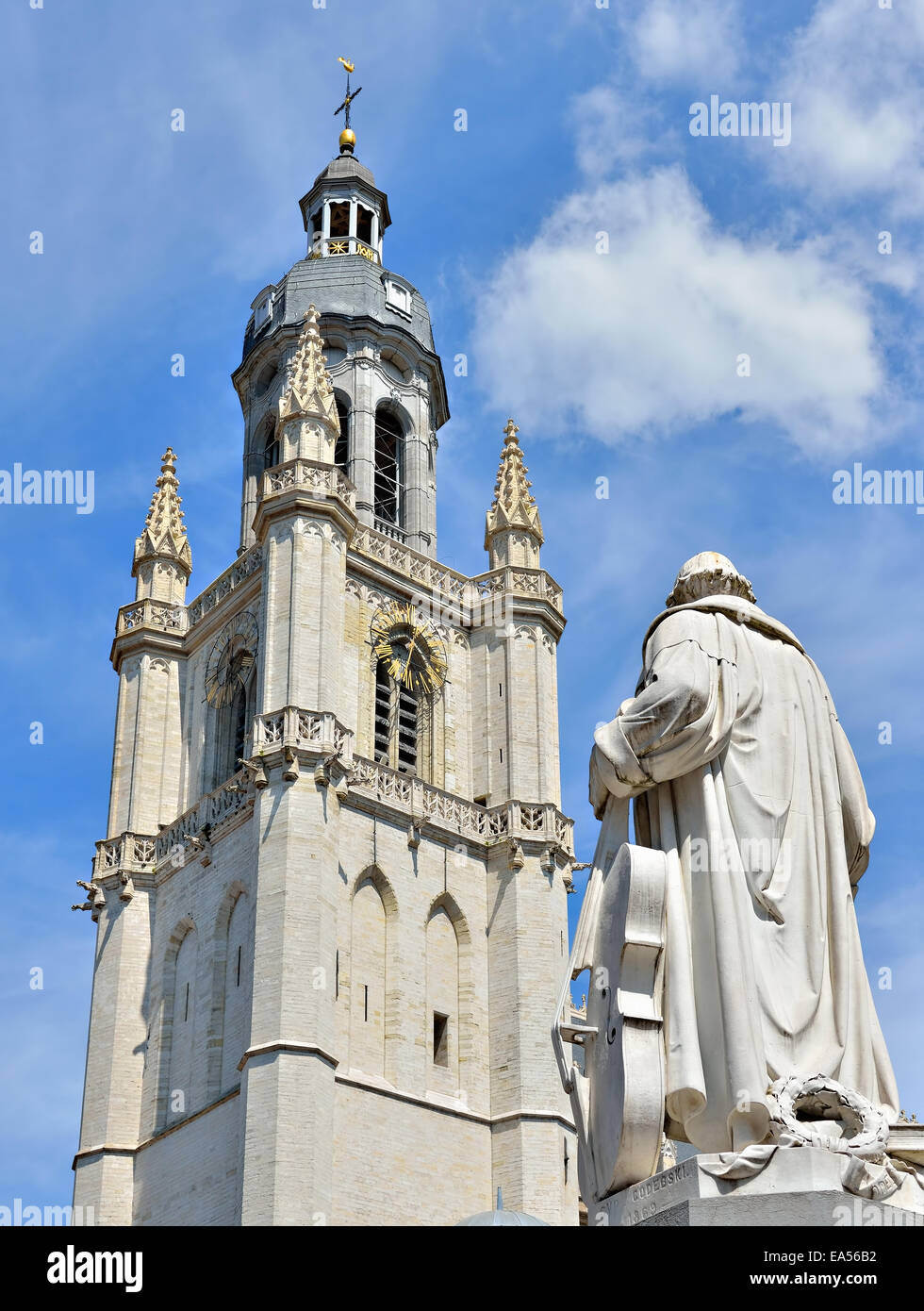 Denkmal des Cellisten und Komponisten Adrien Francois Servais im 19 ...