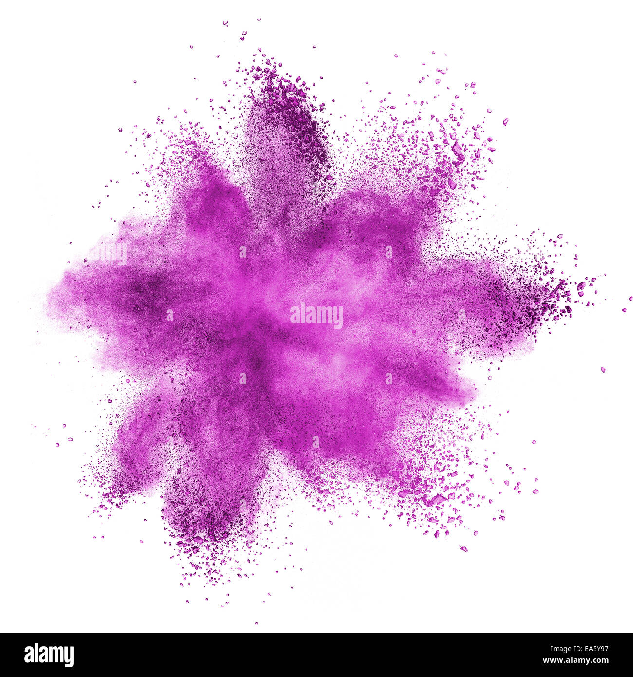Pink explosion isolated on white -Fotos und -Bildmaterial in hoher ...
