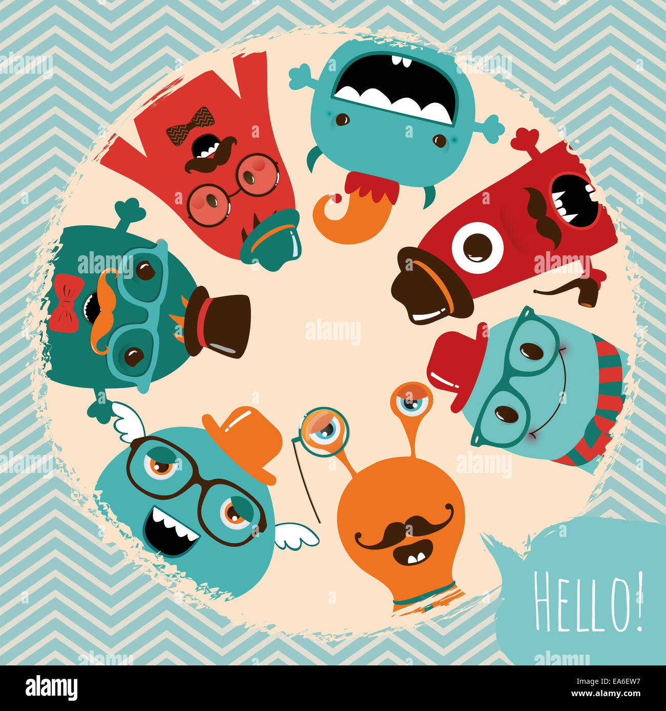 Retro monster -Fotos und -Bildmaterial in hoher Auflösung – Alamy