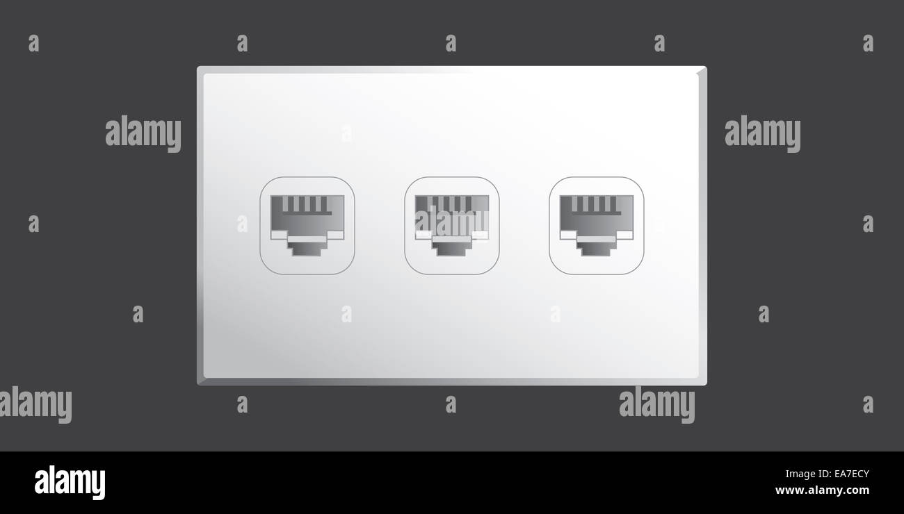 Ethernet port wall ethernet plug -Fotos und -Bildmaterial in hoher ...