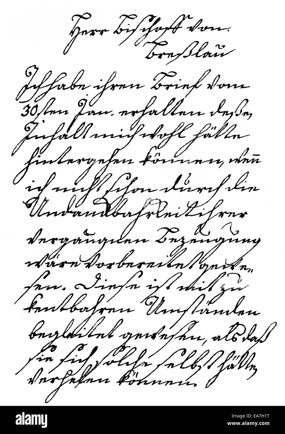 1758, historische Kinder Manuskript von Johann Wolfgang von Goethe ...