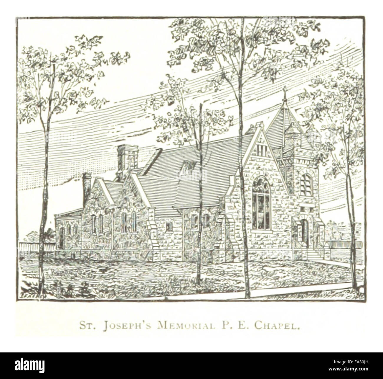 Diese Illustration von Farmer aus dem Jahr 1884 zeigt die evangelische ...