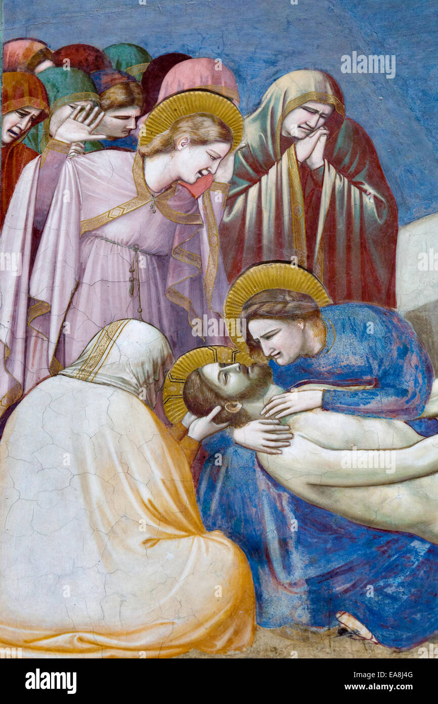 Beweinung Christi von Giotto di Bondone, der Scrovegni-Kapelle - Cappella Degli Scrovegni, Padua ...