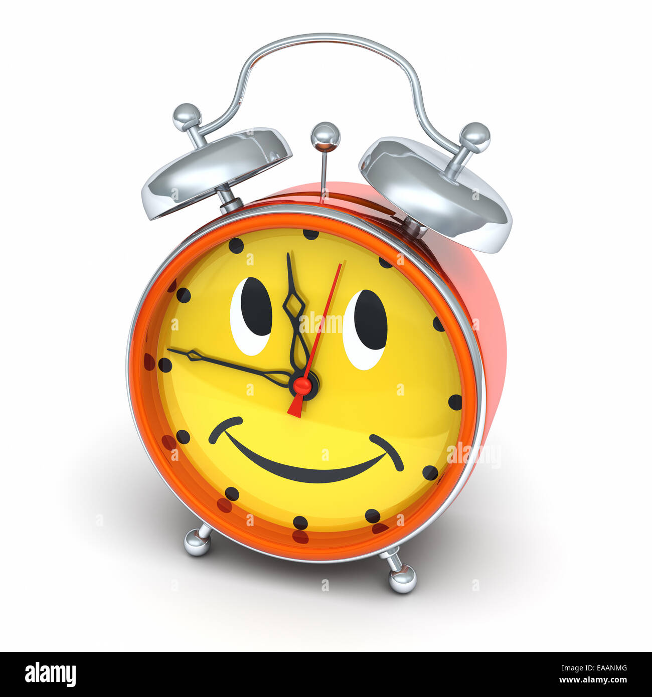Wecker mit Smiley-Gesicht Stockfotografie - Alamy