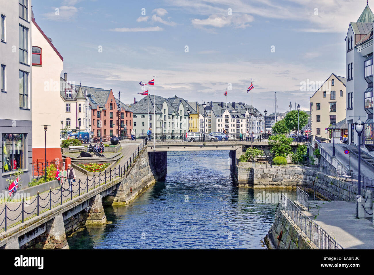 Die Stadt Alesund Norwegen Stockfotografie - Alamy