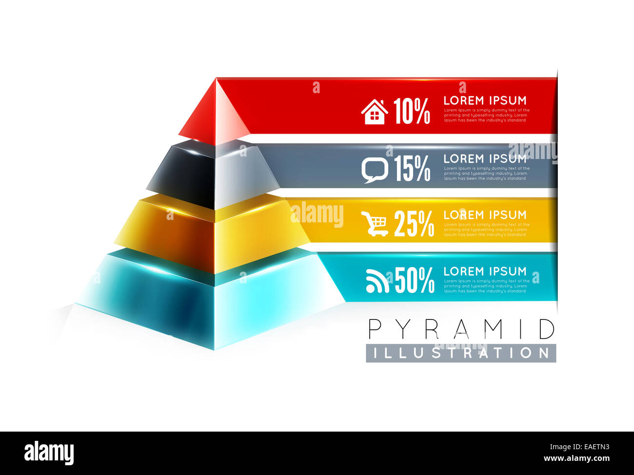 Infografia piramide Ausgeschnittene Stockfotos und -bilder - Alamy