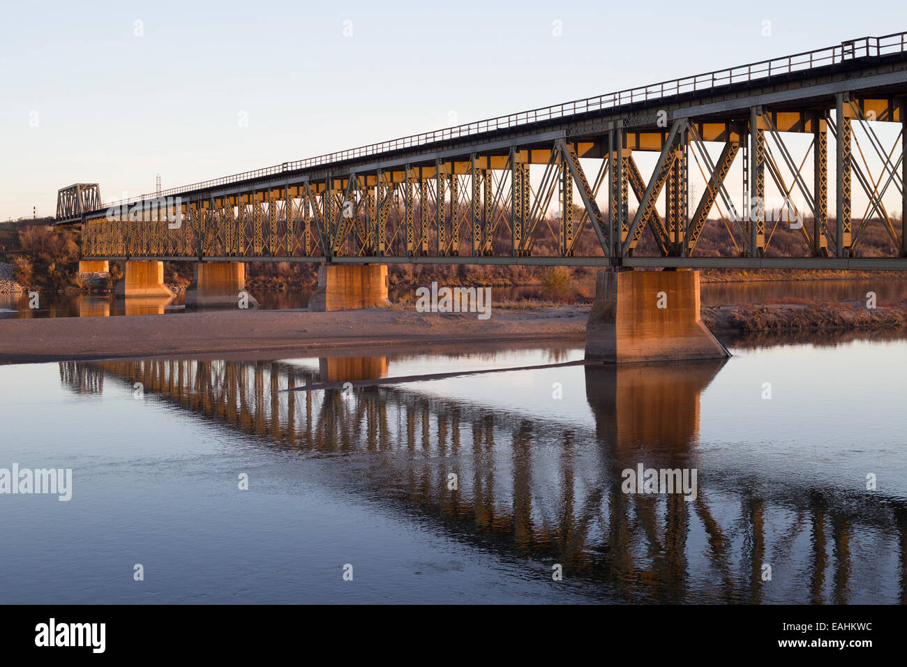 Grand Trunk Bridge, Stahl Gestell Eisenbahnbrücke im Rahmen des ...