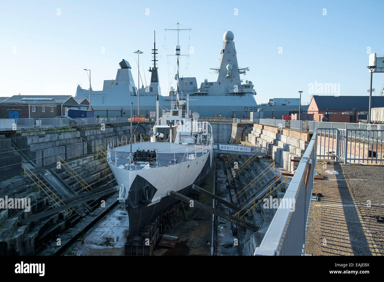 HMS M33 ist ein British Royal Navy-Schiff im Jahre 1915 erbaut und ...