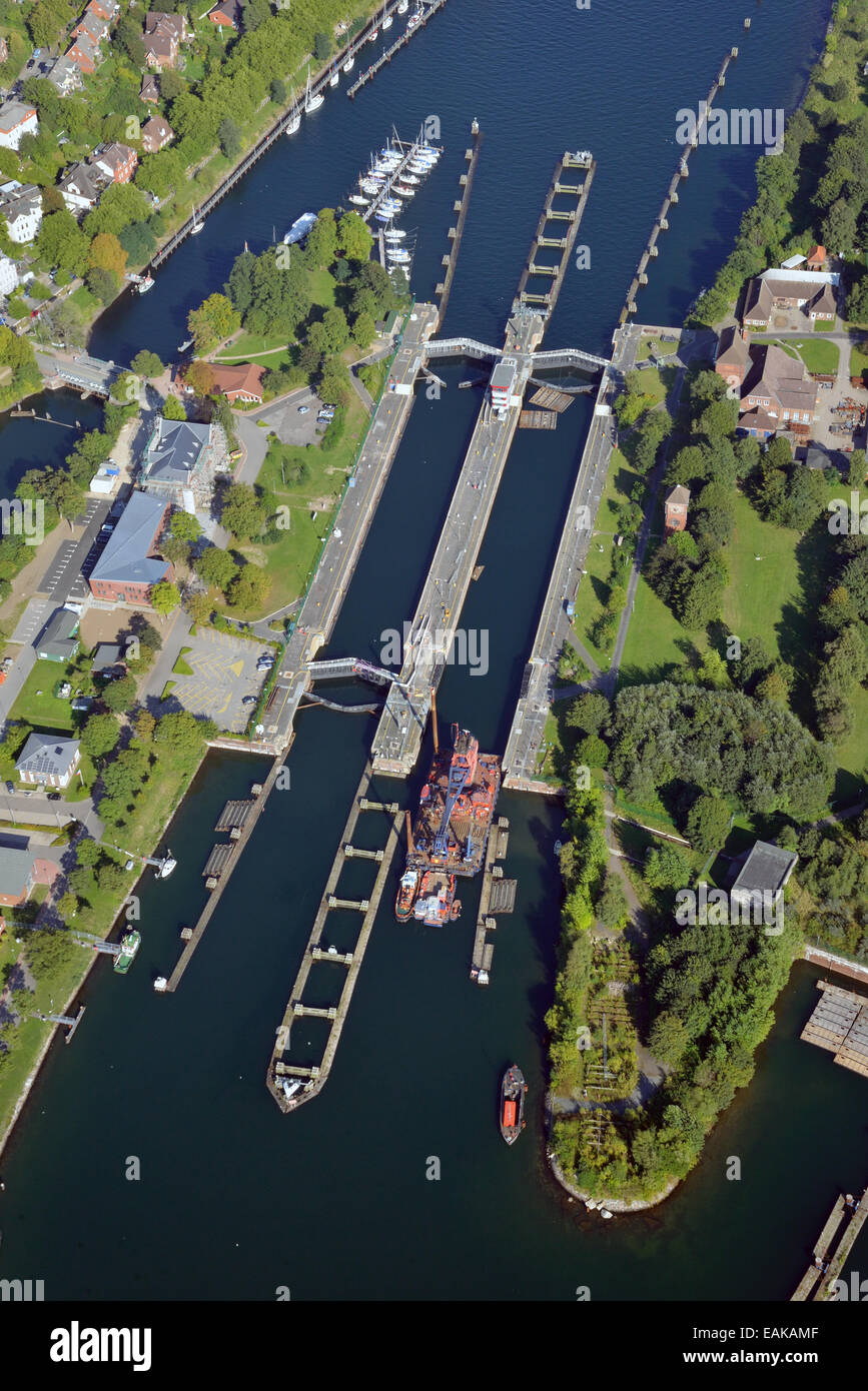 Nord Ostsee Kanal Luftbild Stockfotos und -bilder Kaufen - Alamy