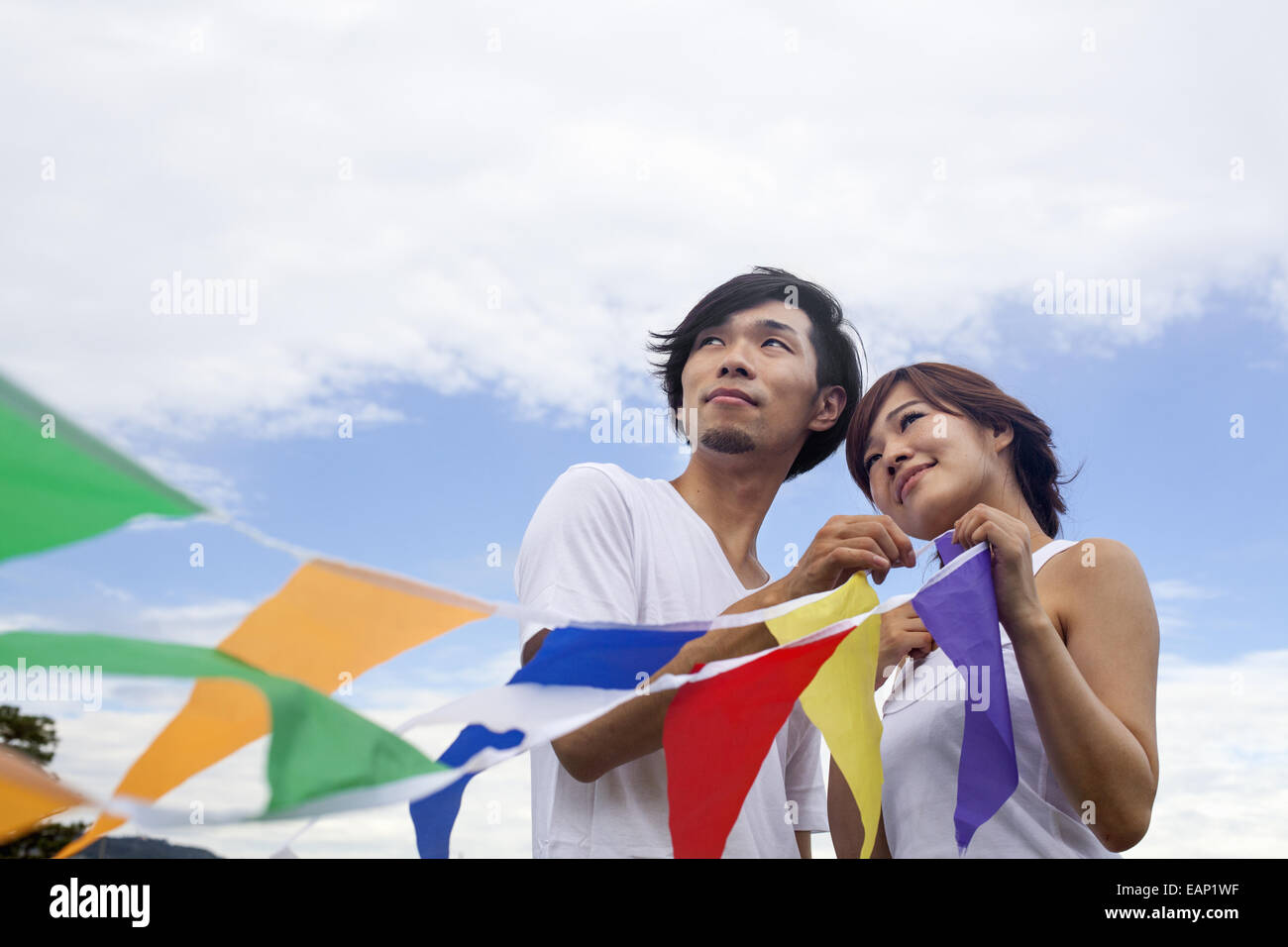Asiatische Flaggen Z Stockfotos und -bilder Kaufen - Alamy