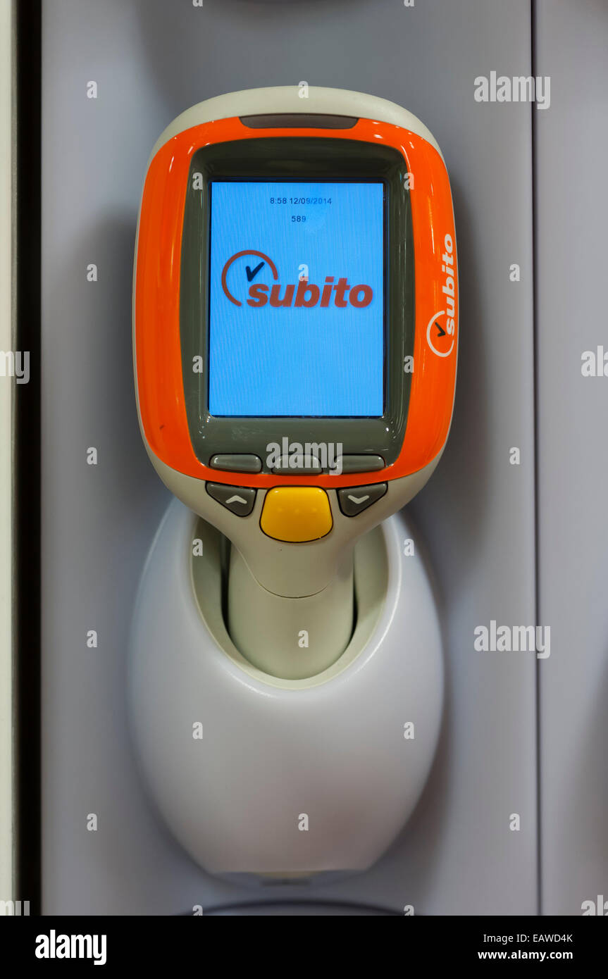Handheld Subito Selfscanning Geräte in einem Migros-Supermarkt in ...