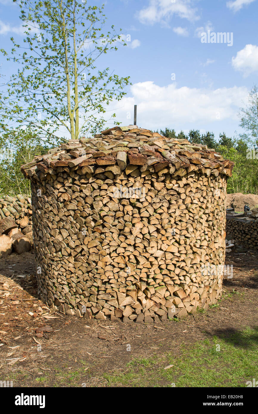 Brennholz zum trocknen stapeln -Fotos und -Bildmaterial in hoher ...