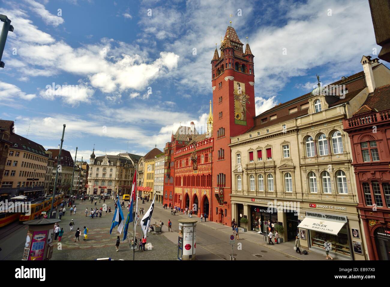 Rathaus, Marktplatz, Basel, Schweiz Stockfotografie - Alamy