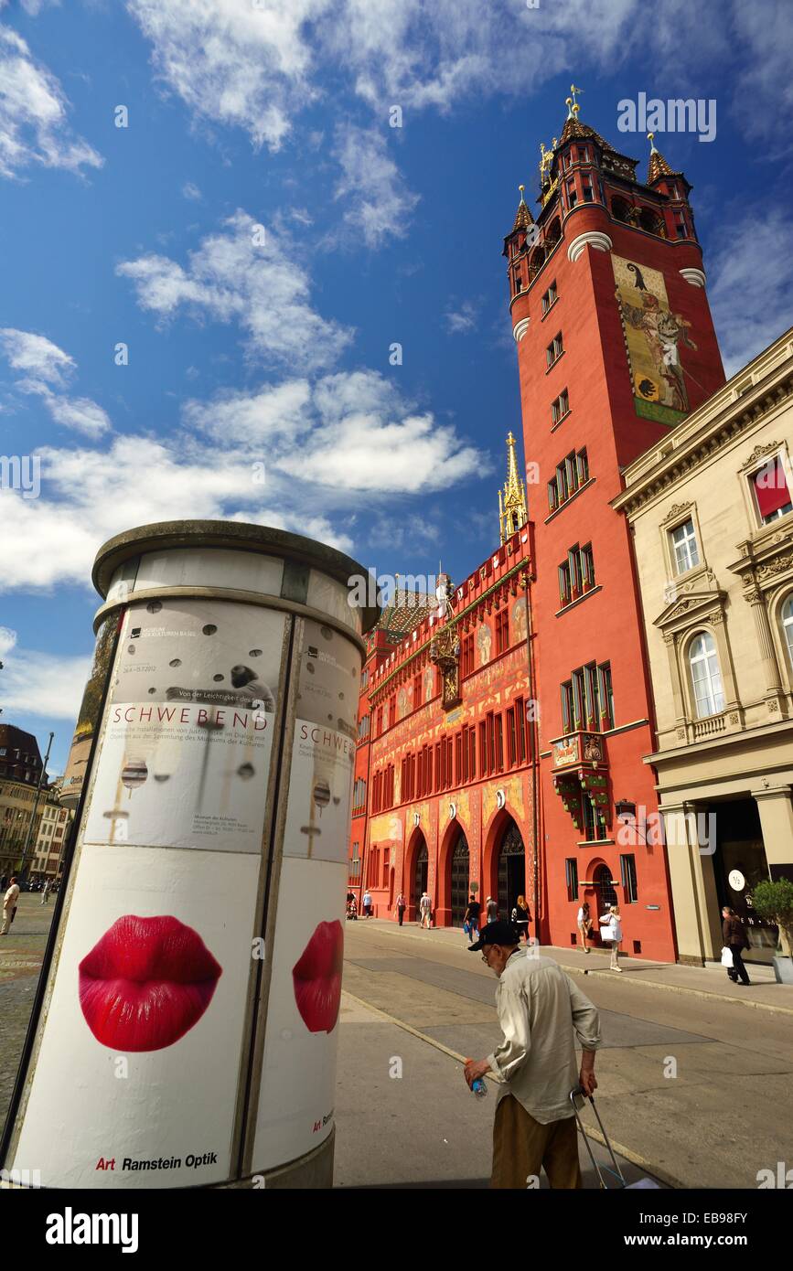 Rathaus, Marktplatz, Basel, Schweiz Stockfotografie - Alamy