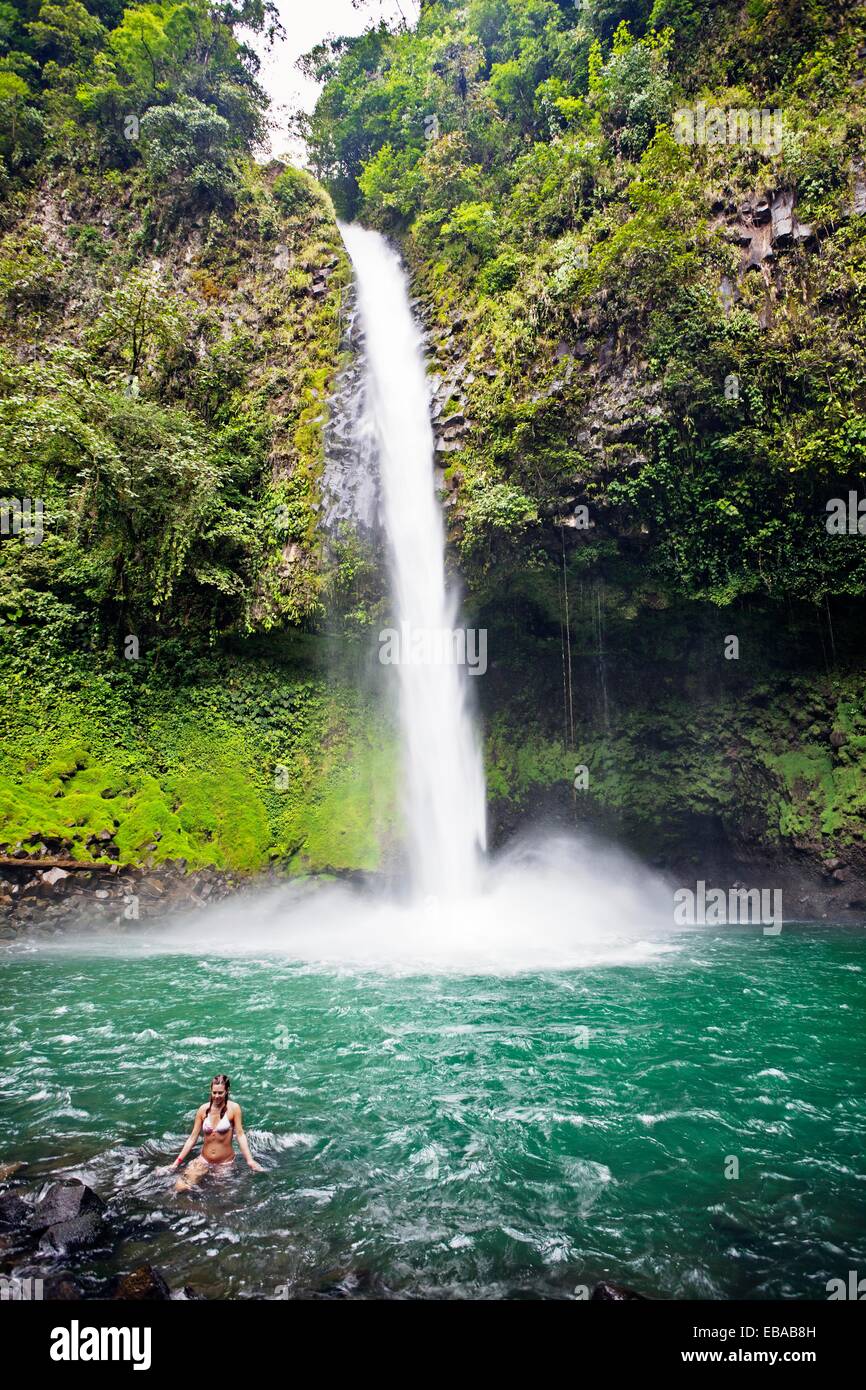La Fortuna Wasserfall Nationalpark Arenal Costa Rica Stockfotografie ...