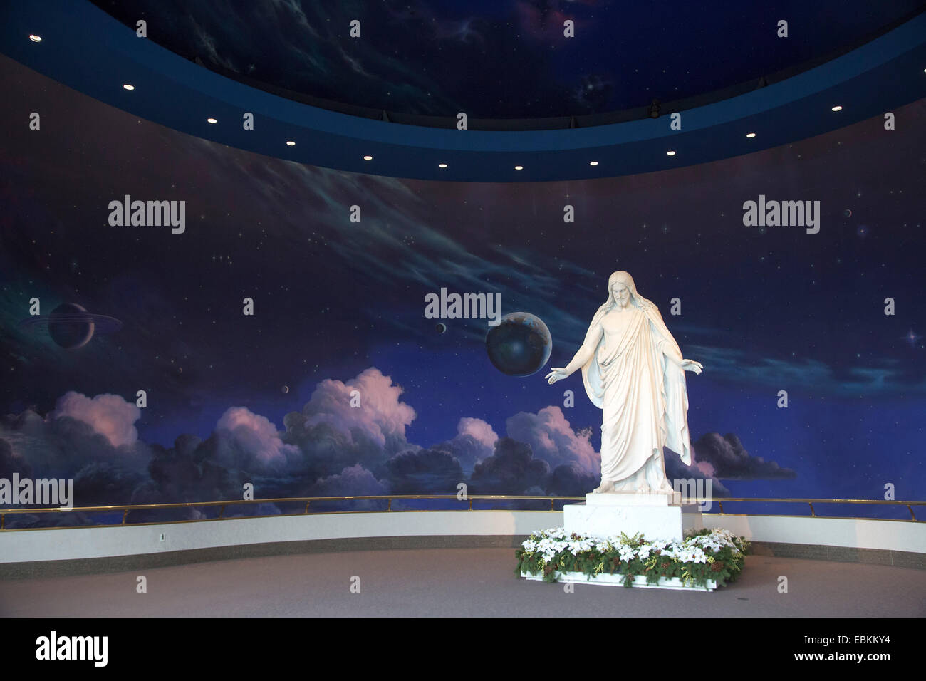Salt Lake City, Utah - eine Statue von Jesus Christus in ein Mormone ...