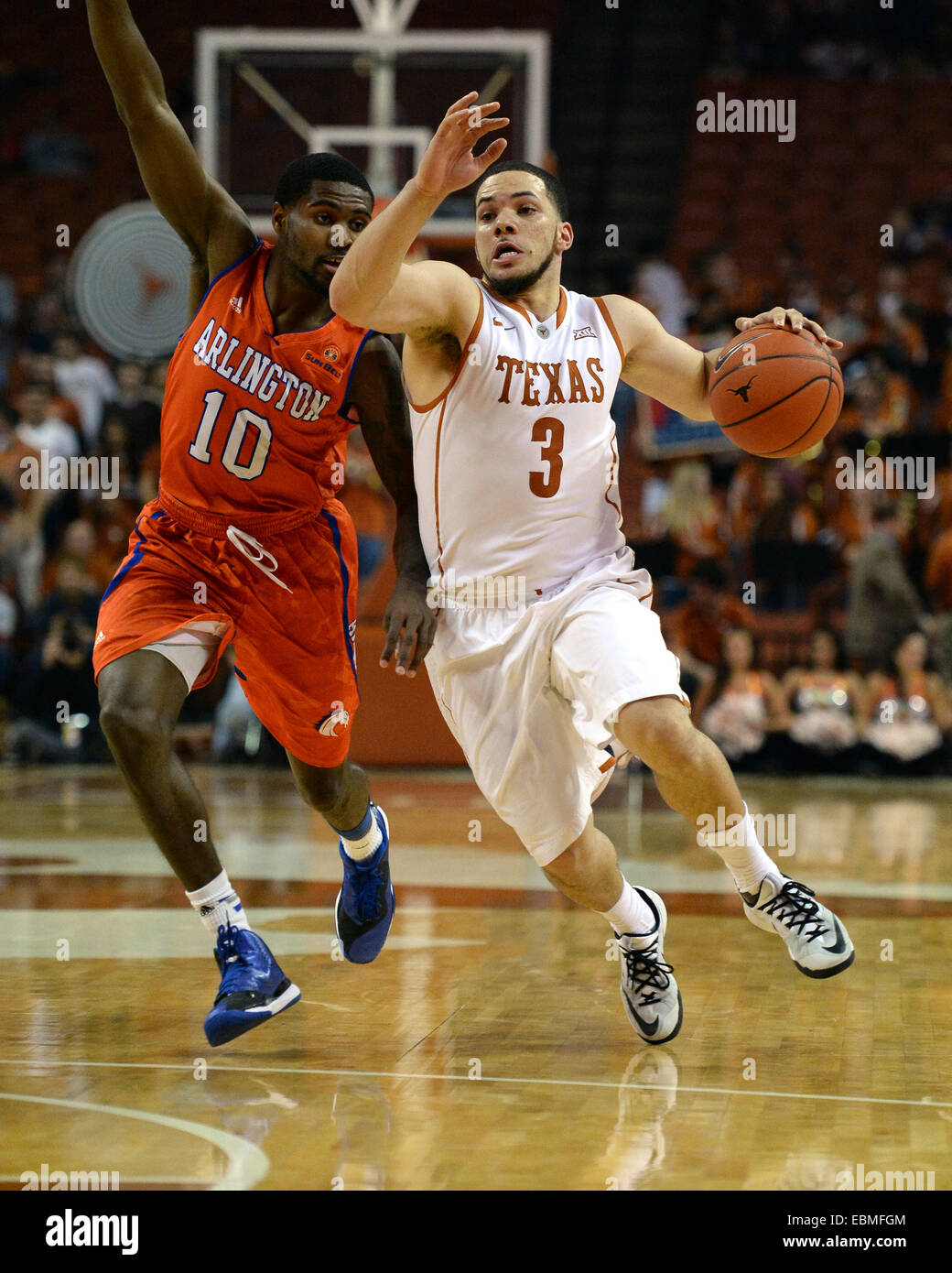 2. Dezember 2014. Javan Felix #3 von der Texas Longhorns in Aktion ...