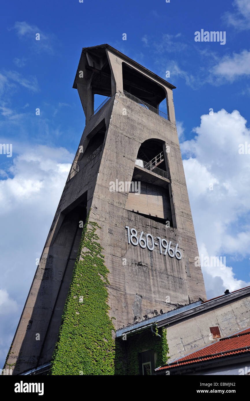 Förderturm der Zeche Klenzeschachtes, 1936 erbaute, heute ein ...