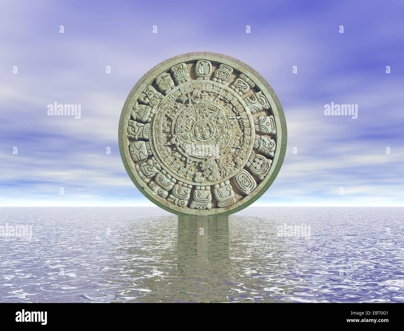 Maya-Kalender und Meer Stockfotografie - Alamy