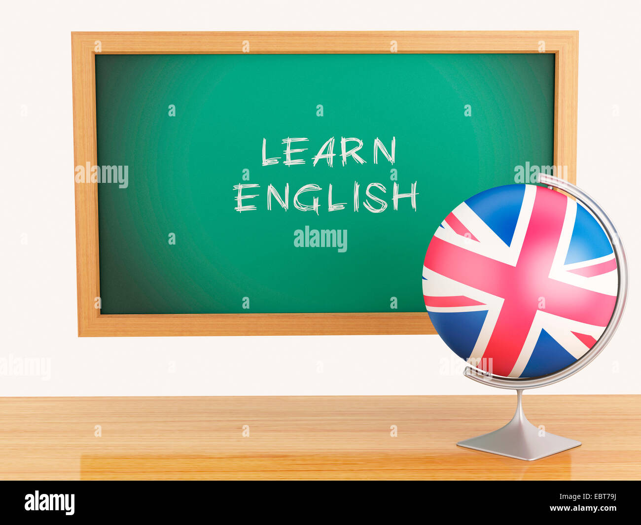 Bild 3d Renderer Illustration. Schule Bildungskonzept. Tafel mit ...