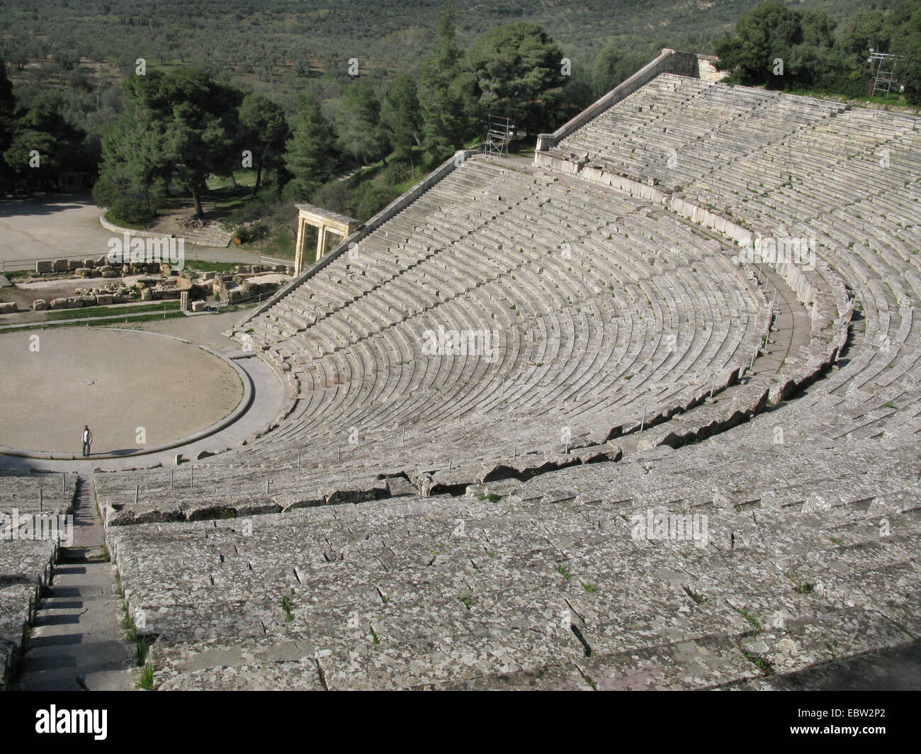 Antike Theater von Epidauros, Griechenland, Peloponnes, Epidauros ...