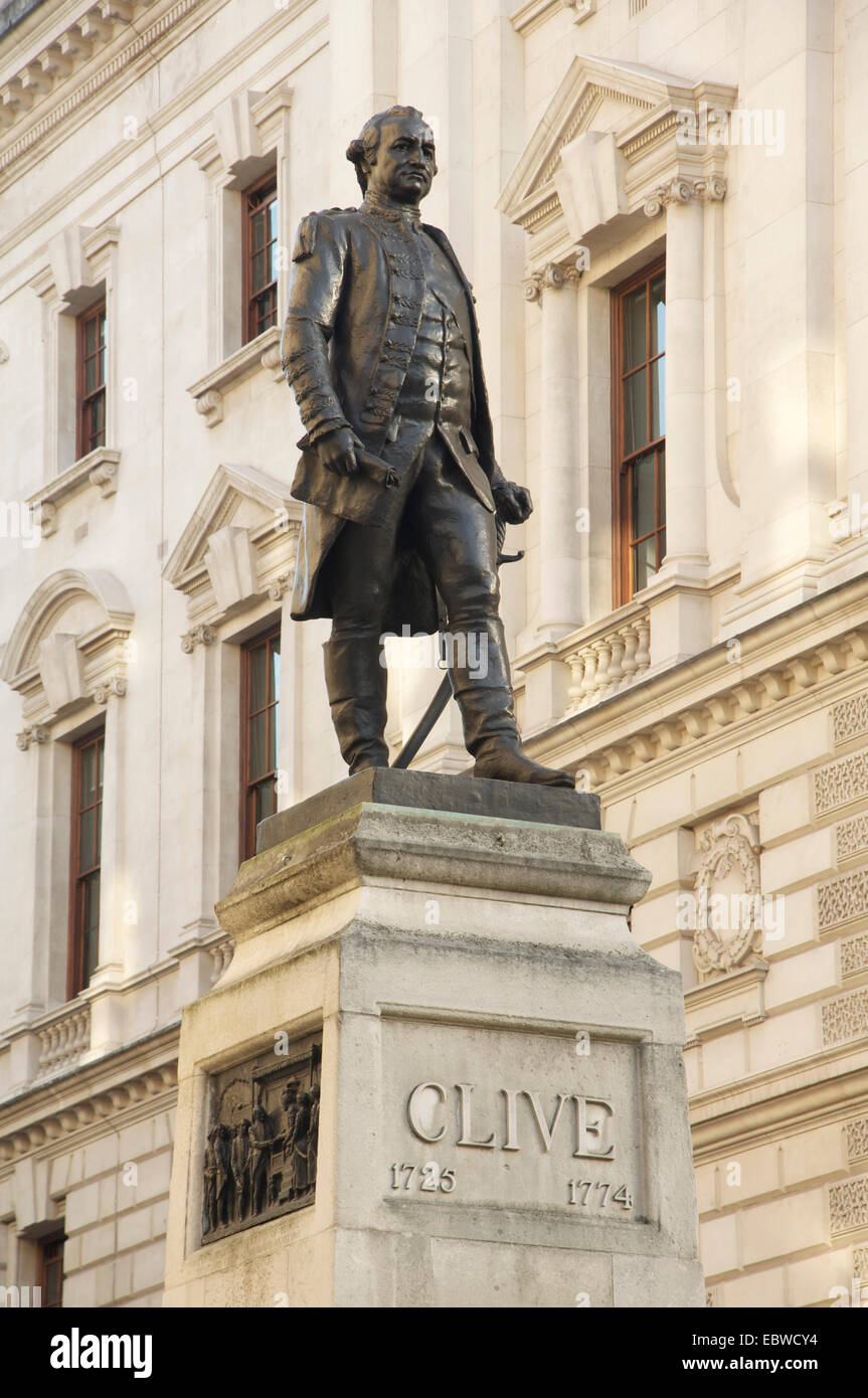 Historischen Statuen. Die Statue von Major-General Robert Clive von ...