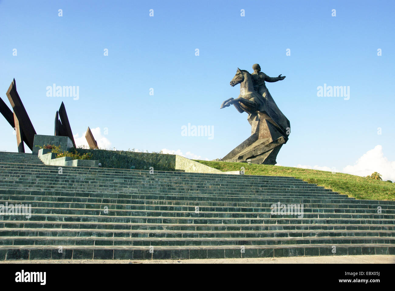 Statue von Antonio Maceo am Platz der Revolution. Santiago De Cuba ...