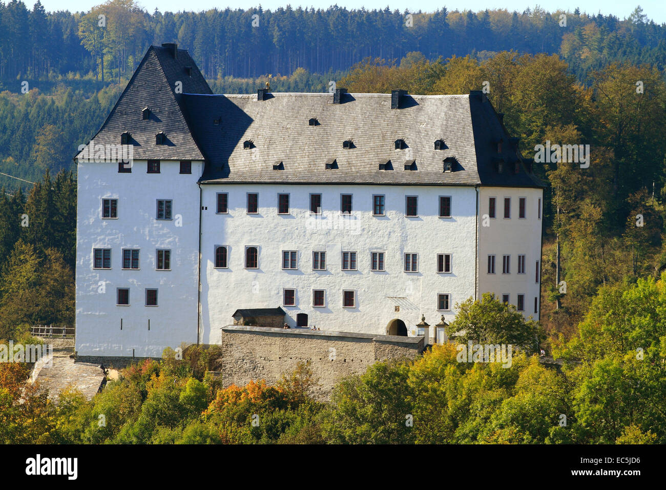 Schloss Burgk in Thüringen, Deutschland, Europa Stockfotografie - Alamy