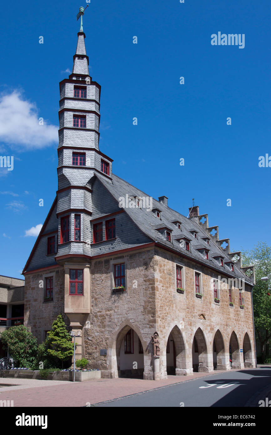 Rathaus mit Roland, Korbach Landkreis Waldeck Frankenberg, Hessen ...