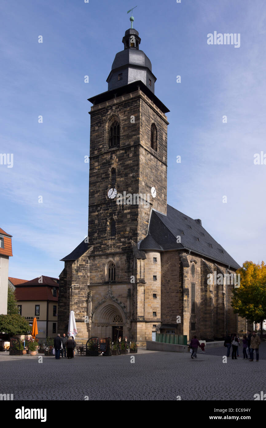 Margarethen-Kirche auf dem Neumarkt Platz, Gotha, Thüringen ...