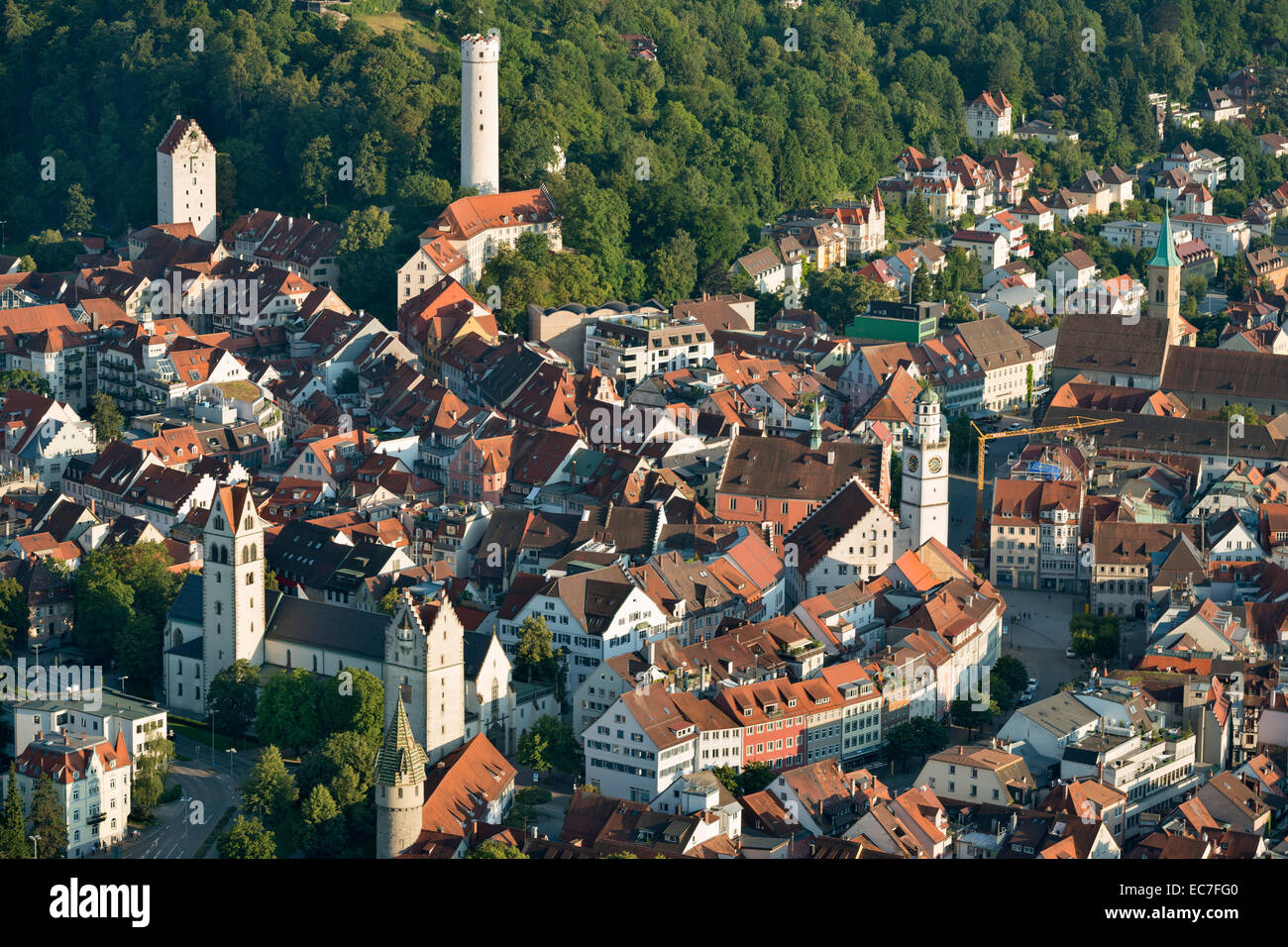 Deutschland, Baden-Württemberg, Ravensburg, der Stadttürme in der ...