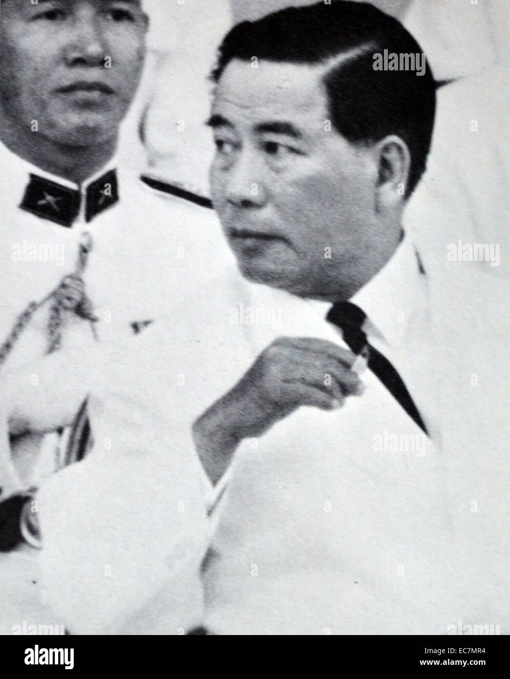 NGO Dinh Diem (1901 – 1963), Führer der Republik von Vietnam in einem ...