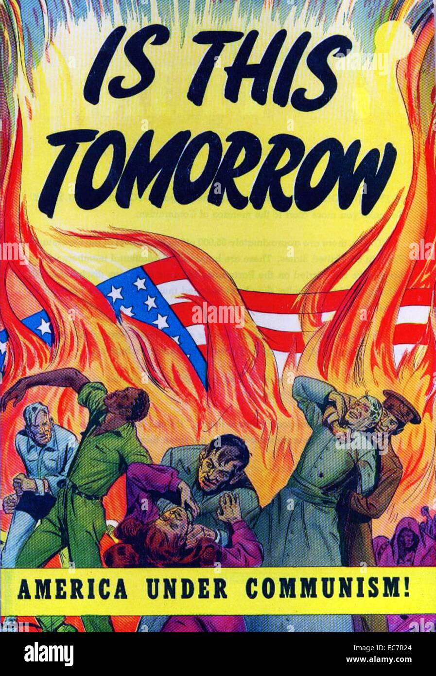 Anti-Kommunismus Propaganda aus den ersten Red Scare zwischen 1918-1921 ...
