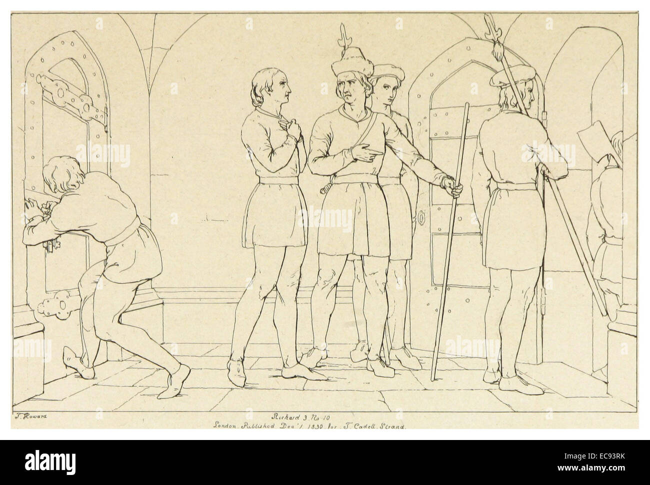 Diese Illustration von Howard aus dem Jahr 1828-33 zeigt eine Szene aus ...