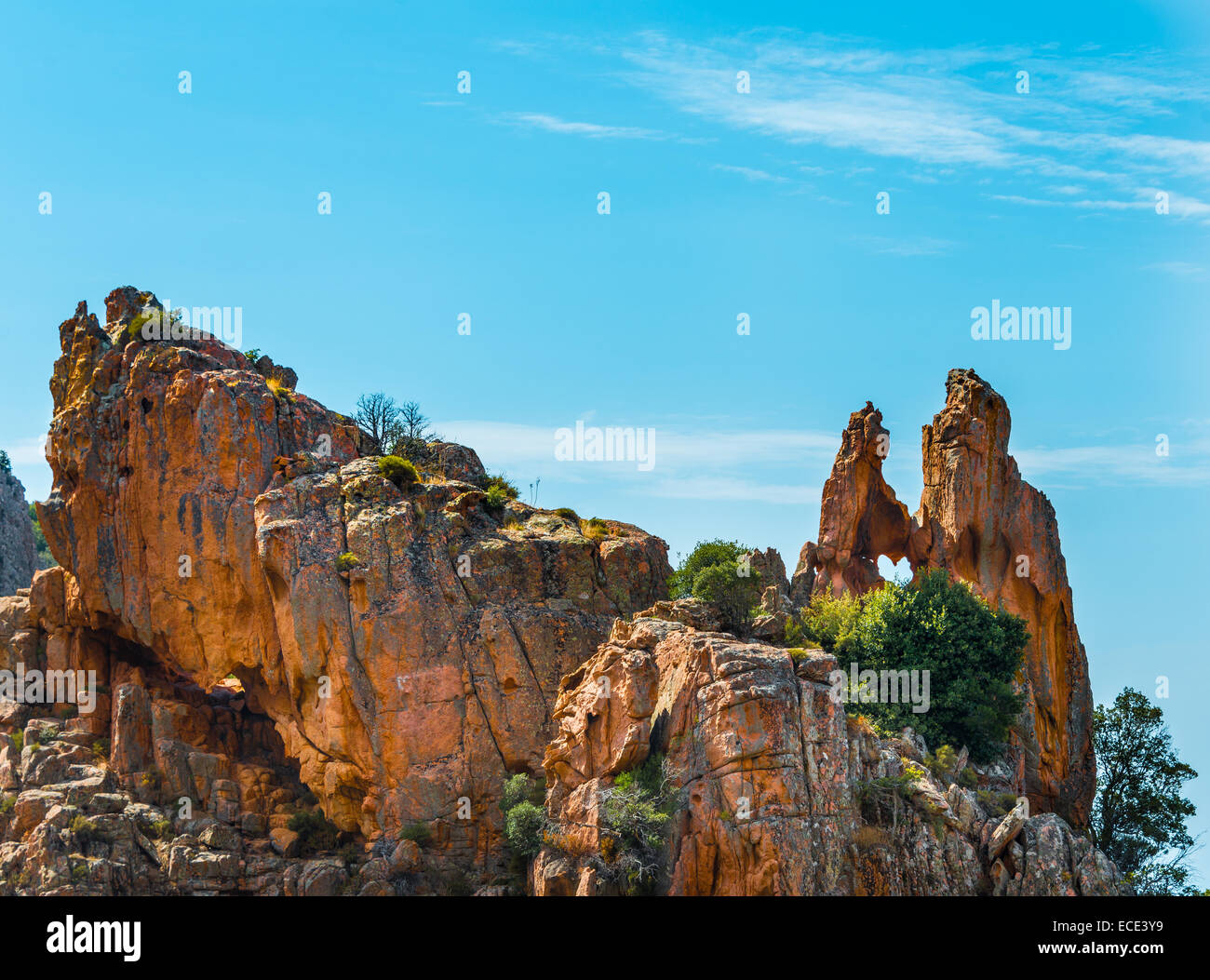 Herz-Form-Rock, Felsformationen, Calanche von Piana Calanques de Piana ...