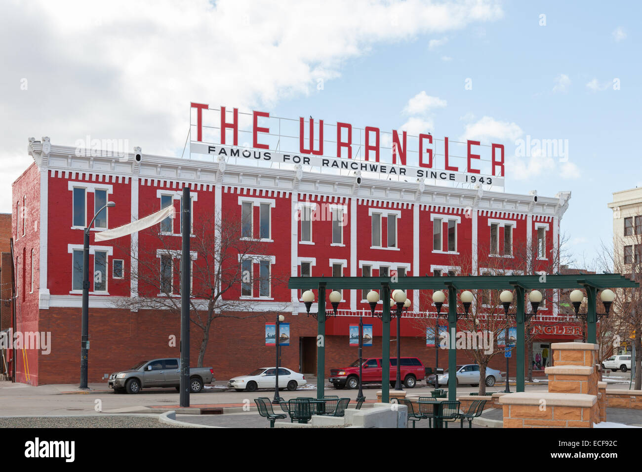 Der Wrangler, 1518 Capitol Ave, Cheyenne, WY 82001, USA Stockfotografie ...