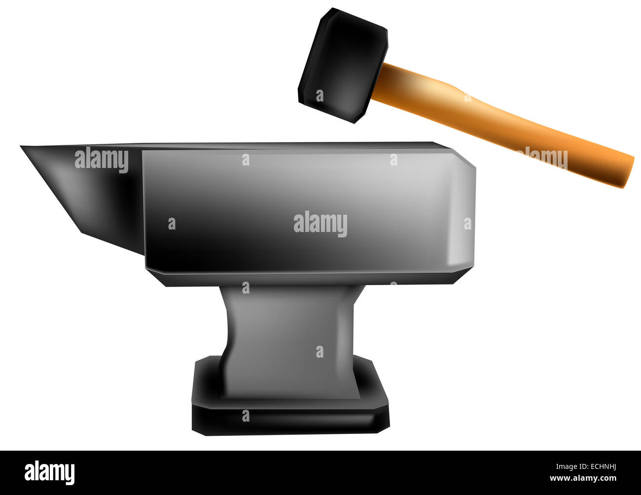Hammer and anvil vector -Fotos und -Bildmaterial in hoher Auflösung – Alamy