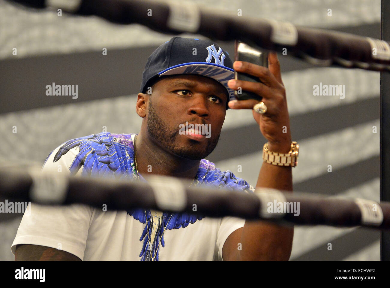 50 Cent besucht "Yuriorkis Gamboa Open Media Training" um den Titel der ...
