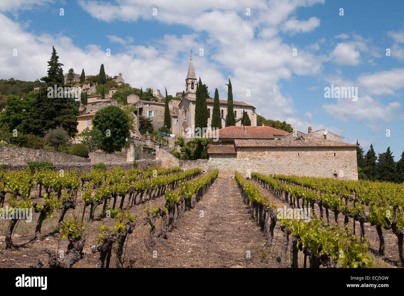Frankreich, Gard, Ceze Valley, Dorf von la Roque Sur Ceze ...